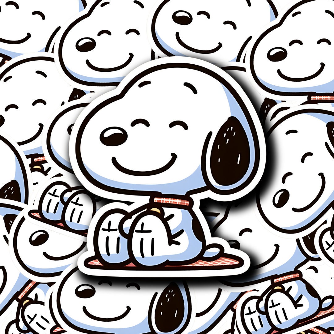 Cute Snoopy Vinyl Sticker Perfect Laptop Decal for Dog Lovers Snoopy ...