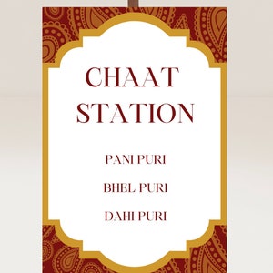 Indian Wedding Food Sign | Wedding Food Signage | Indian Street Food ...