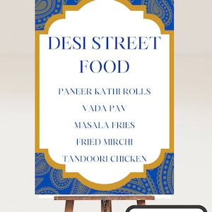 Indian Wedding Food Sign | Wedding Food Signage | Indian Street Food ...