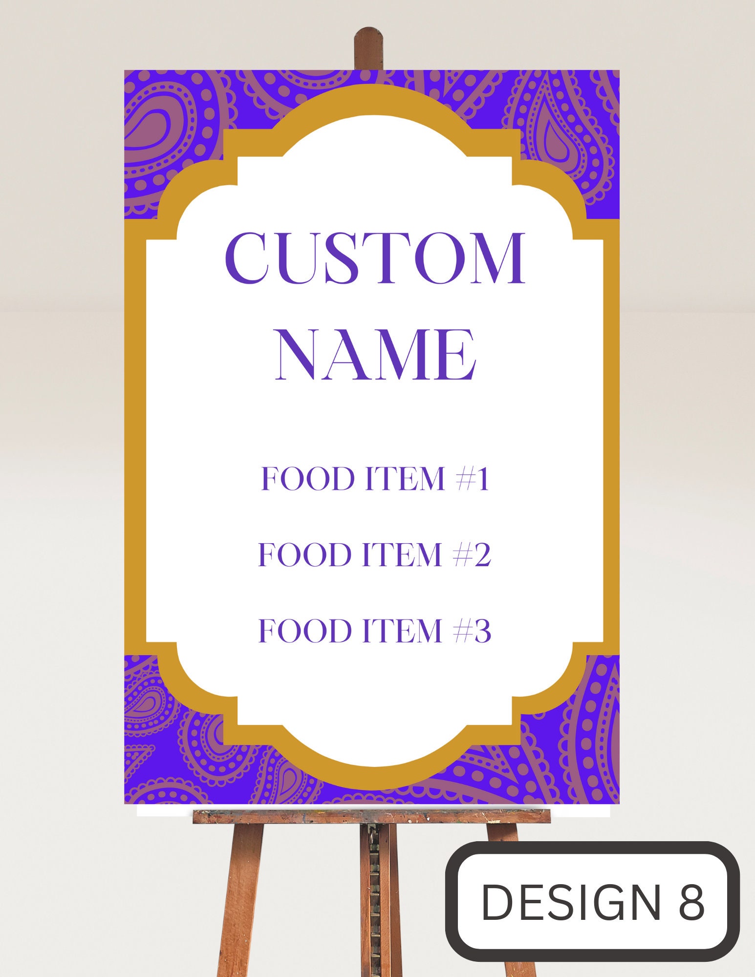 Indian Wedding Food Sign | Wedding Food Signage | Indian Street Food ...