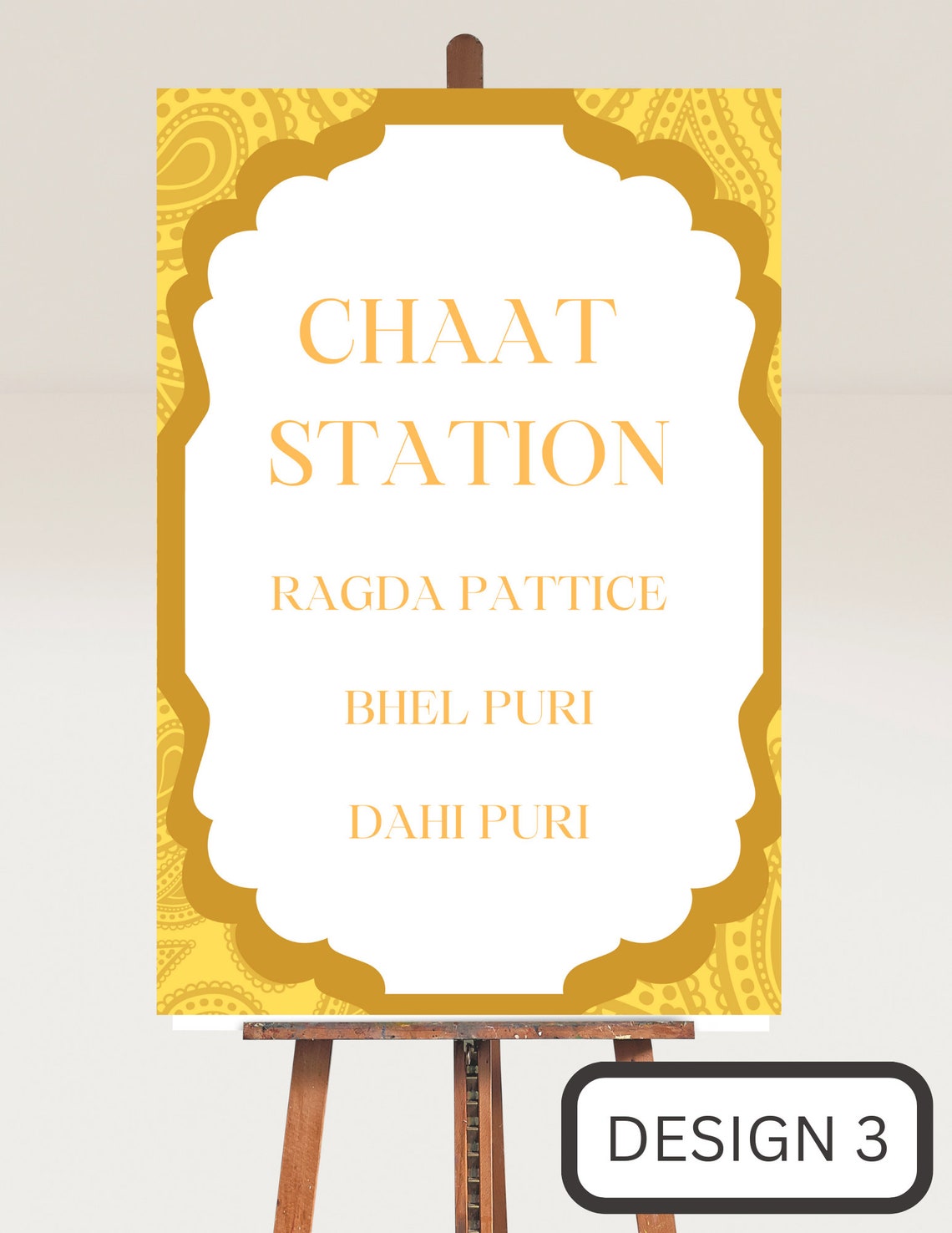 Desi Wedding Food Station Sign: Personalized Printable (24"x36") - Etsy