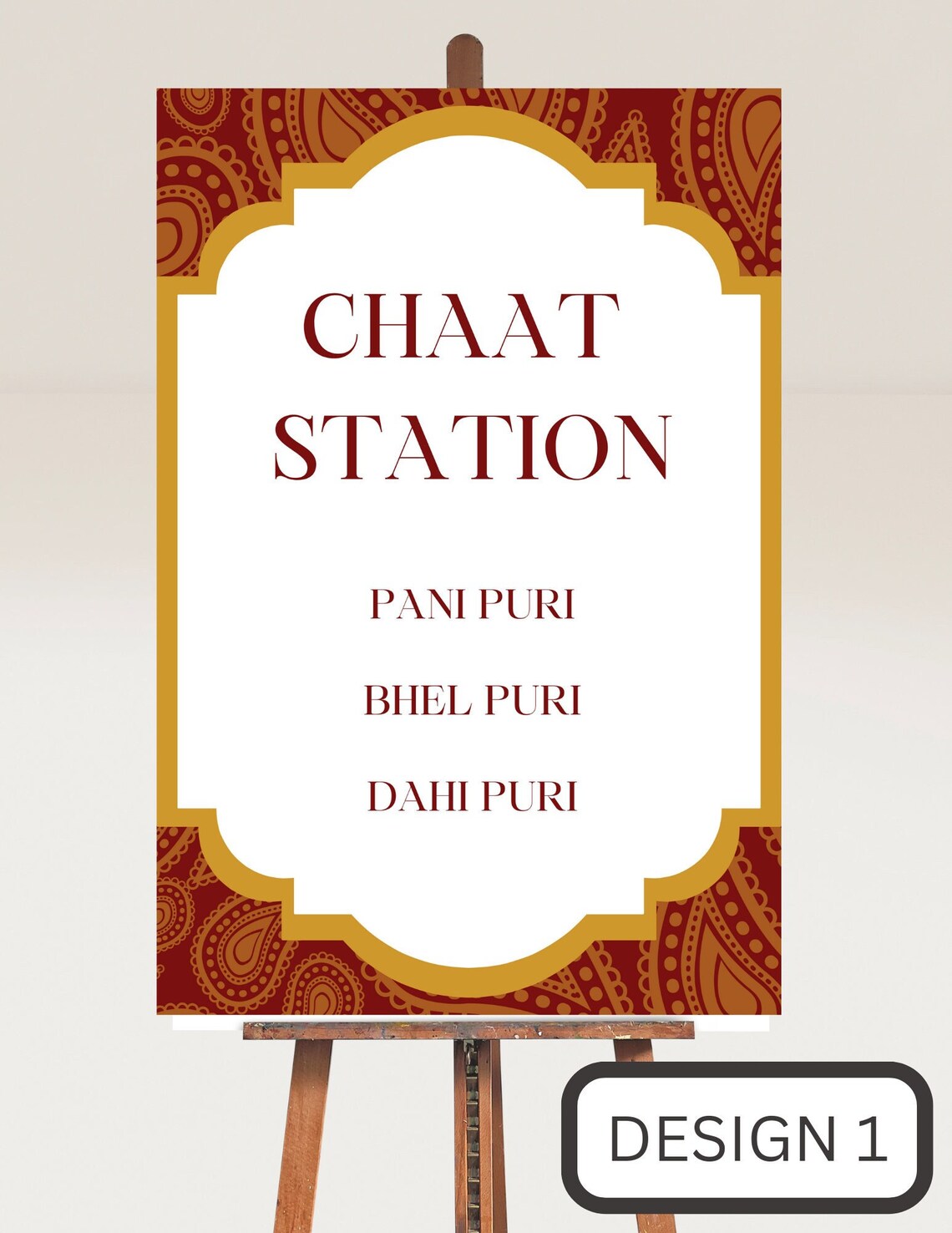 Desi Wedding Food Station Sign: Personalized Printable (24"x36") - Etsy