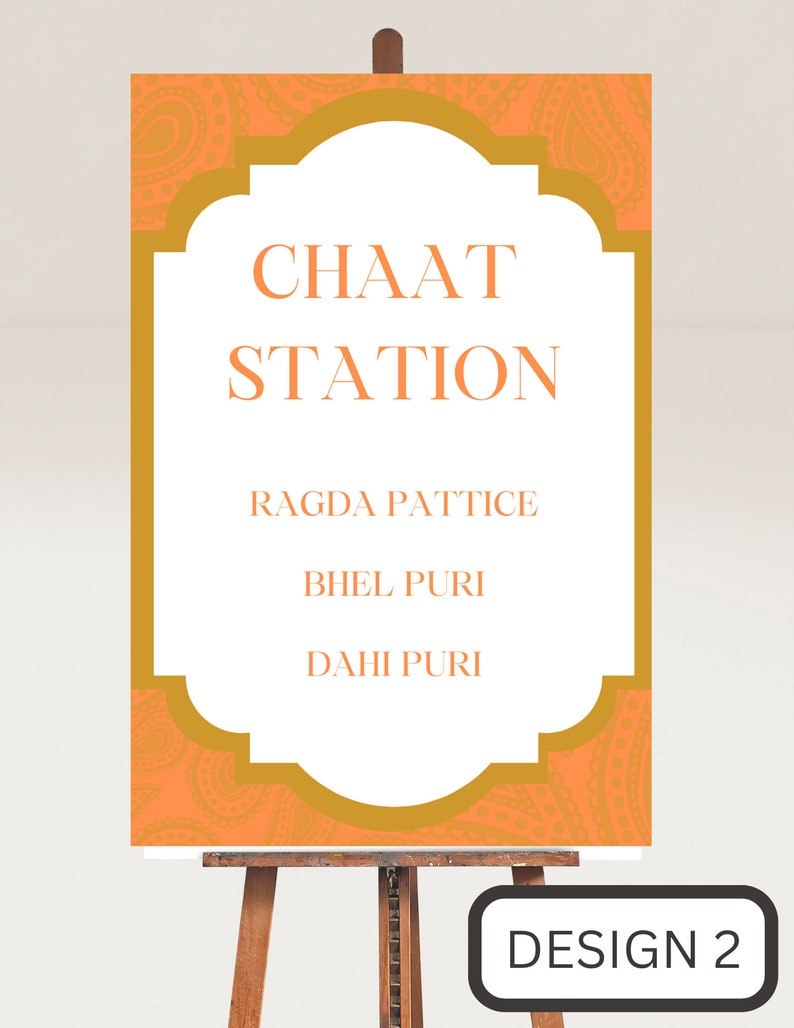 Indian Wedding Food Sign | Wedding Food Signage | Indian Street Food ...