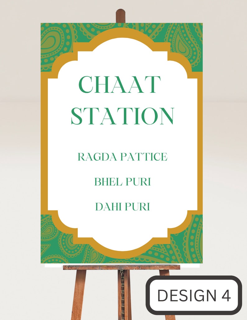 Indian Wedding Food Sign | Wedding Food Signage | Indian Street Food ...