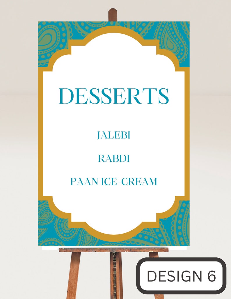 Indian Wedding Food Sign | Wedding Food Signage | Indian Street Food ...