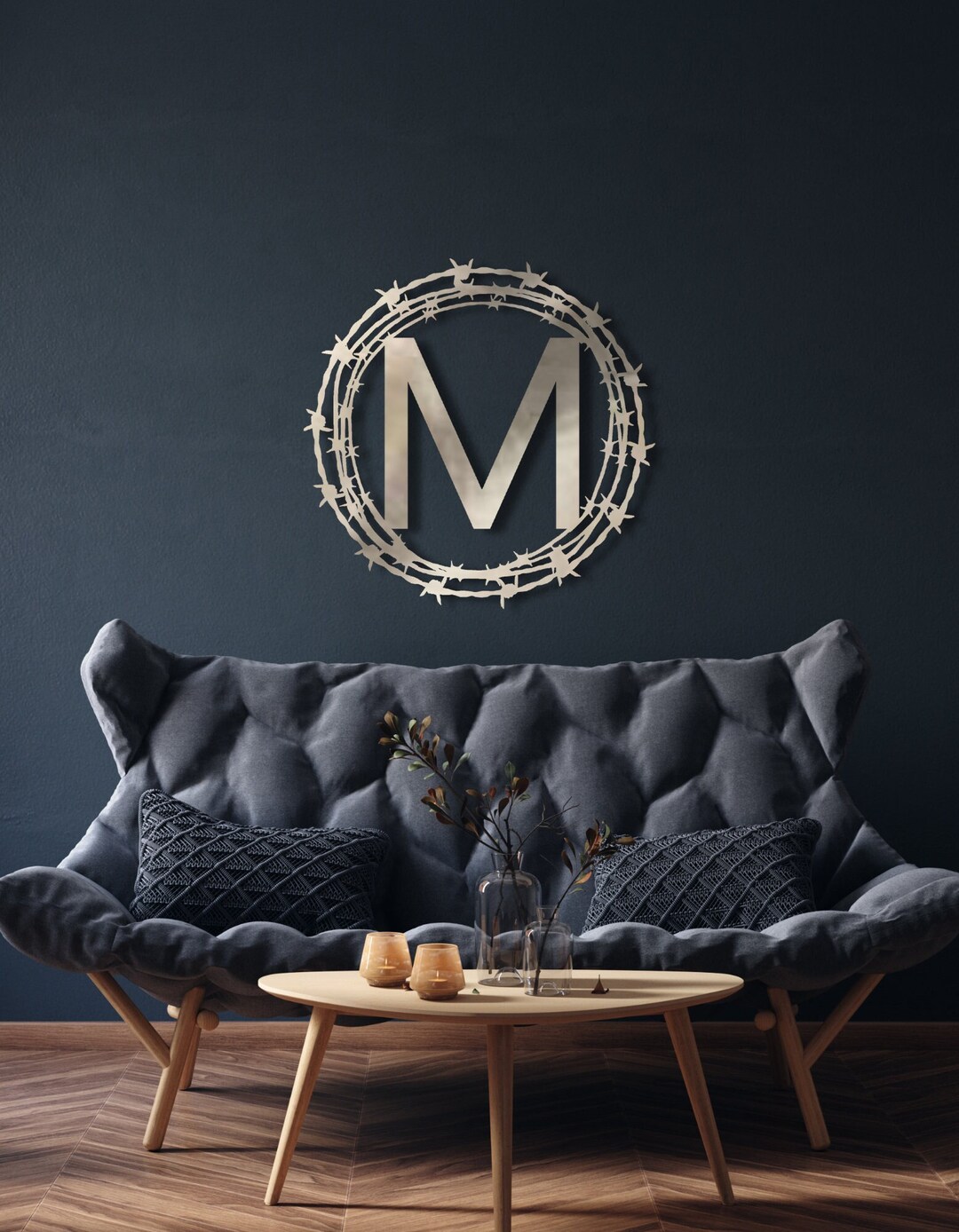 Western Wedding Sign, Barbed Wire Metal Sign, Custom Last Name Sign ...