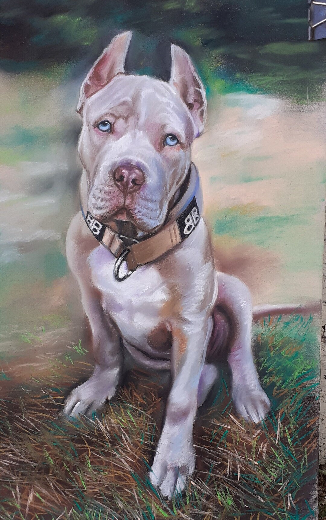 Dog Pastel Painting , Art , Wall Art , Wall Decoration - Etsy