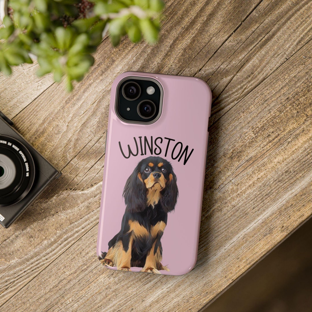 Custom Black & Tan Cavalier King Charles Phone Case - Personalized With ...