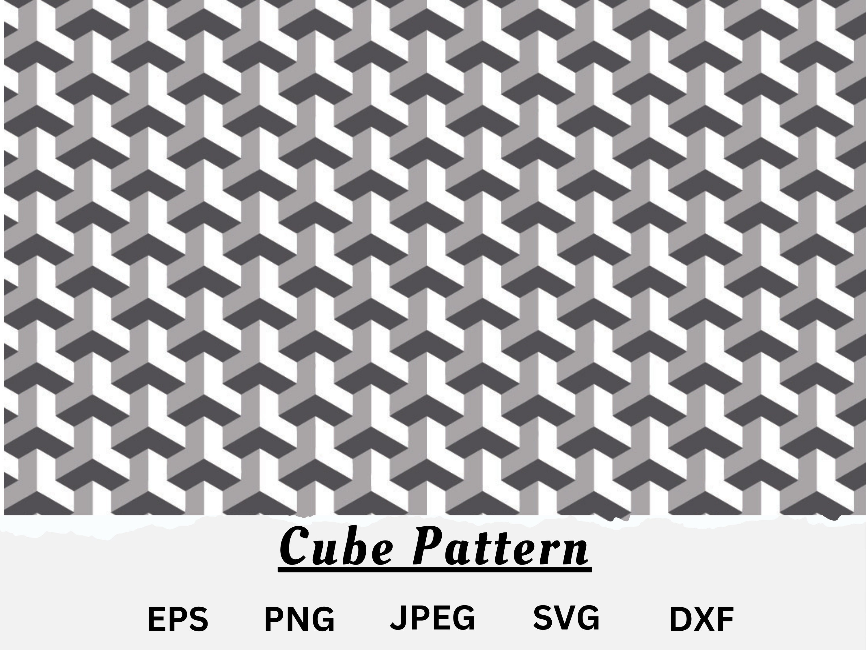 Cube Pattern Svg Seamless 3d Block Pattern Geometric Square Pattern Svg