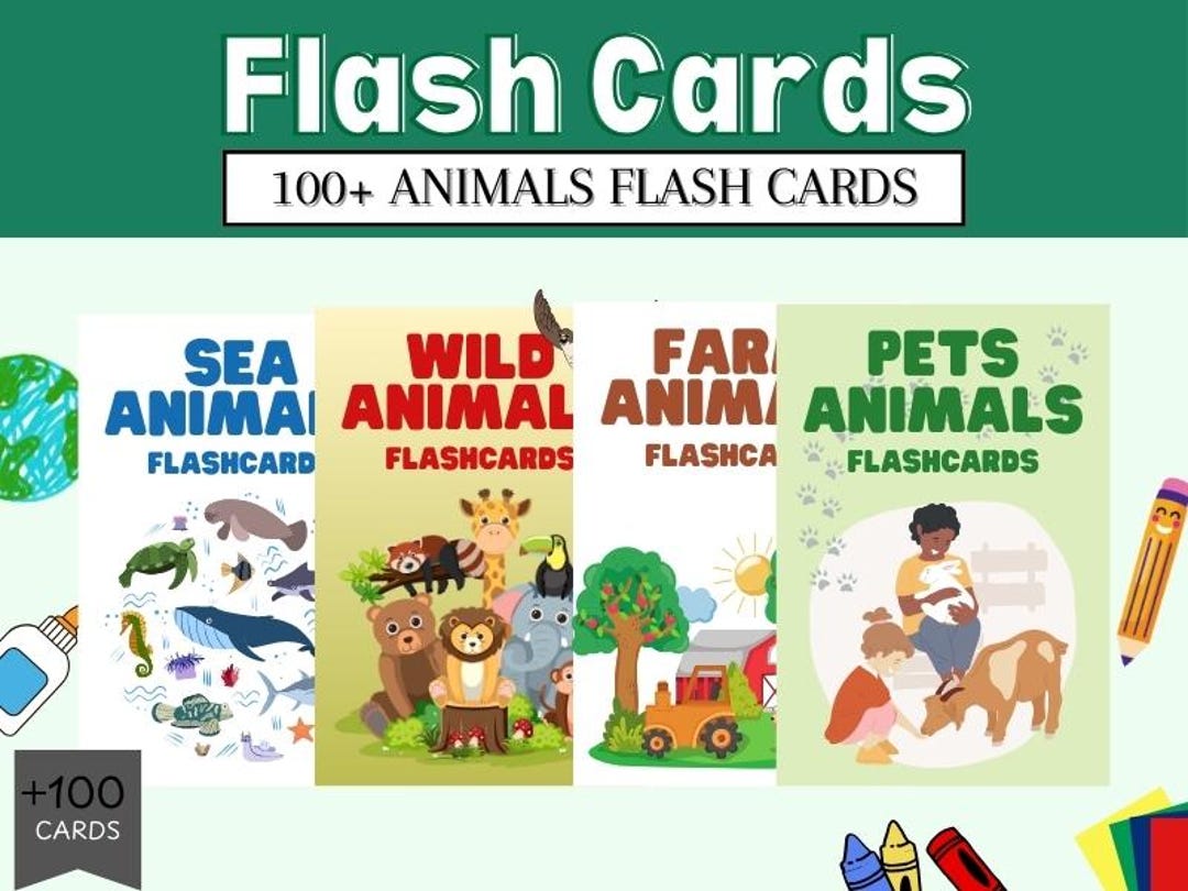 Preschool Animals Flash Cards, Preschool Printable, Montessori ...