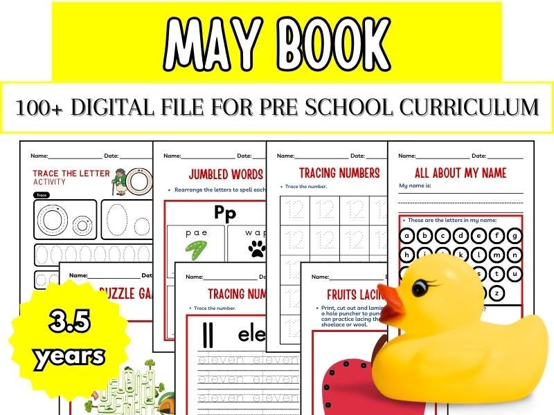 May Pre-k Curriculum: Printable Learning Packet (digital Download) - Etsy