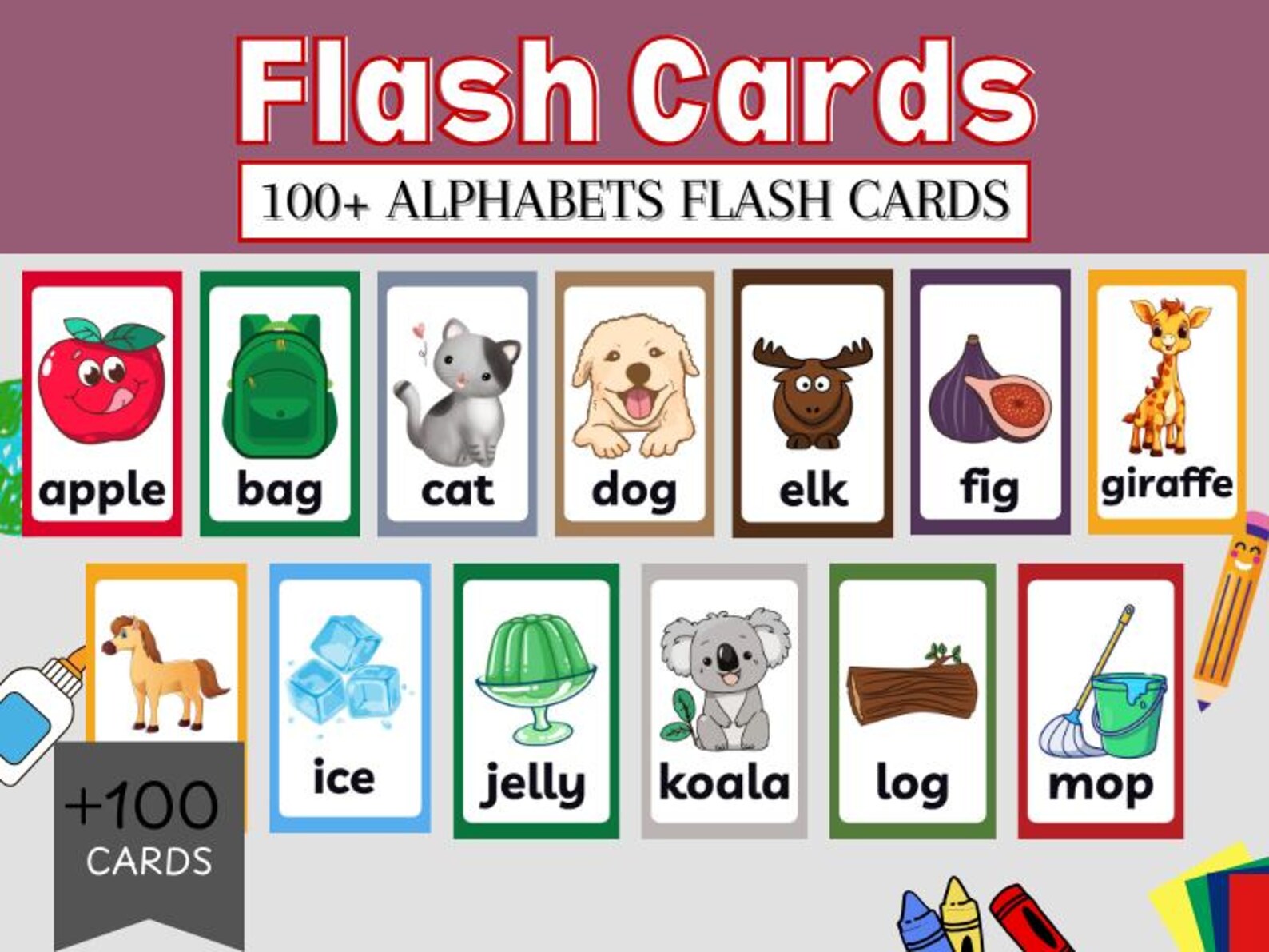 26 Printable Flashcards for Toddlers | Educational Activity Cards ...