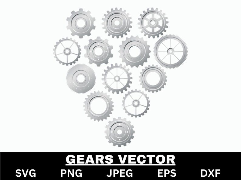 Gears SVG Bundle Cogs and Gears Svg Gears PNG Gears Clipart Metal Gears ...