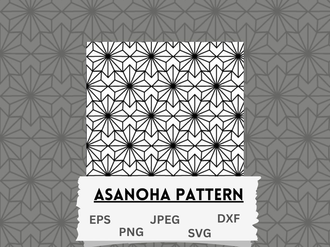 Japanese Star Pattern Svg, Seamless Japanese Traditional Asanoha ...