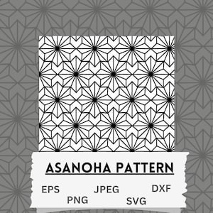 Japanese Star Pattern Svg, Seamless Japanese Traditional Asanoha ...