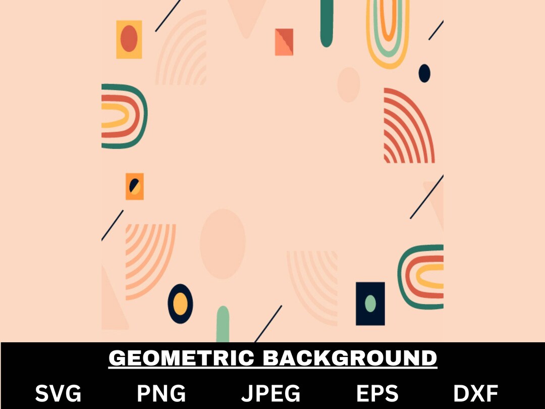 Geometric Shape Digital Paper Abstract Shapes Design Watercolor ...