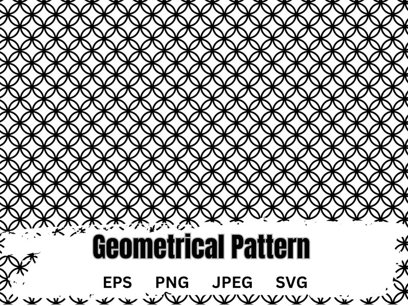 Seamless Geometrical Pattern SVG Files monochrome Pattern Cut Files ...