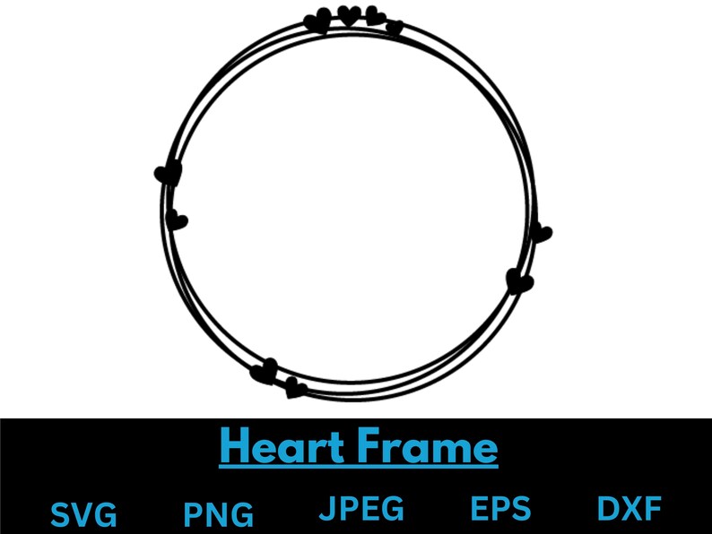 Heart Frame SVG, Circle Heart Frame Svg Geometric Frame Svg Frame ...