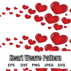 Seamless Red Heart Pattern Svg, Png, Eps, Valentine's Day Background ...