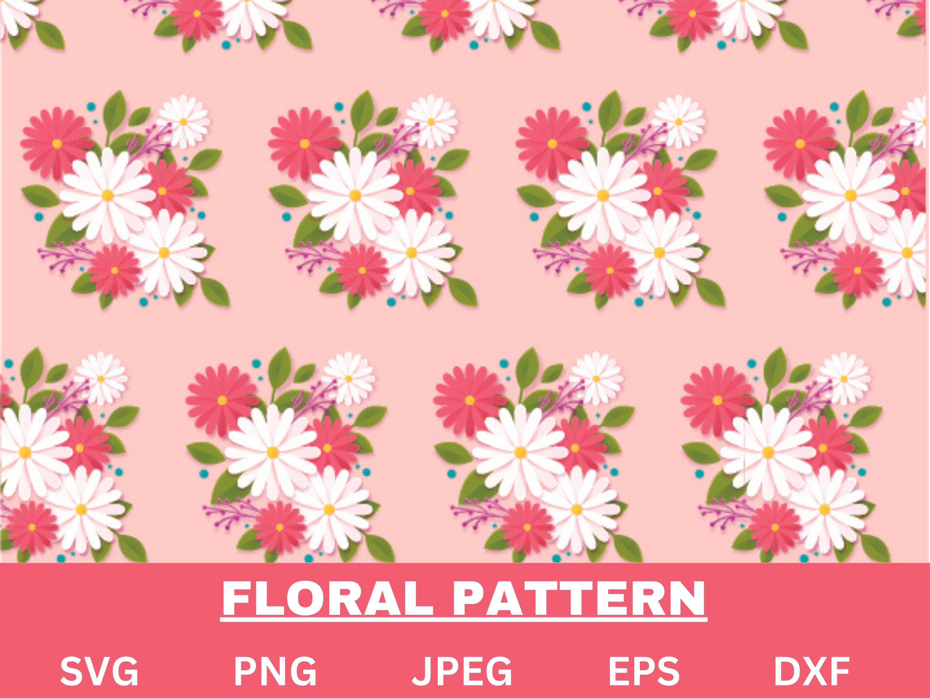 Flower Pattern Svg, Floral Pattern Flower Svg Flower Background Svg Png ...