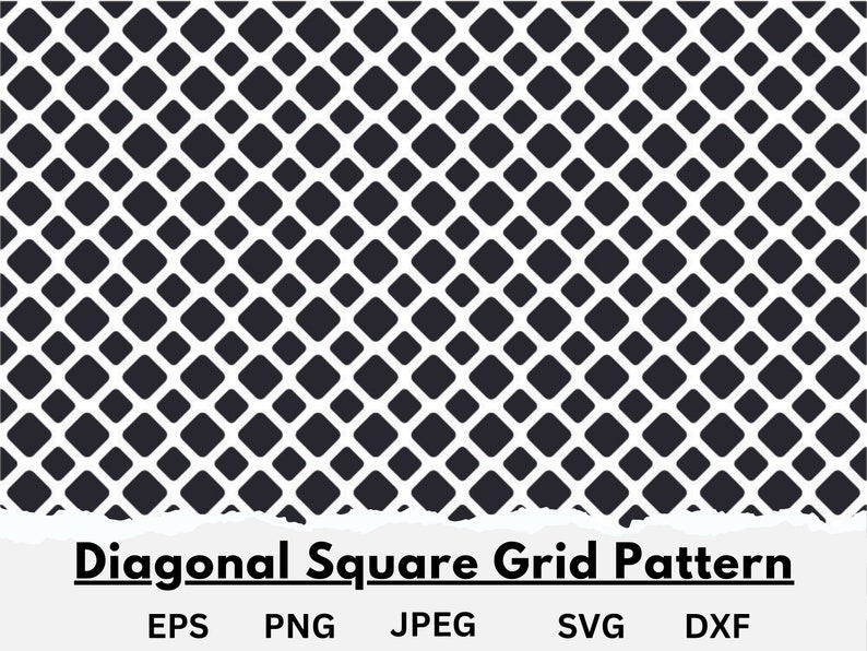 Seamless Monochrome Square Pattern Svg Black and White Background Diagonal Square Grid Pattern ...