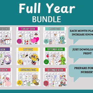 Full Year Preschool Curriculum Bundle, Back to School Prek Learning ...