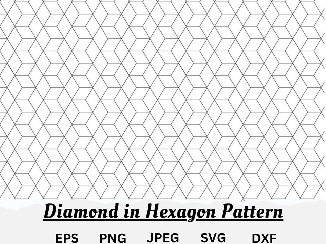HEXAGONAL Pattern SVG, Cube Pattern Svg, Square Block Pattern Geometric Pattern Svg, Jpg ,dxf ...