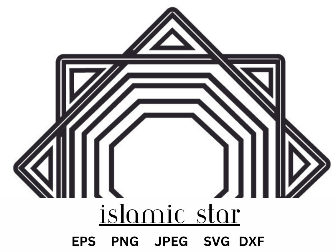 Islamic Star Frame Svg Star Border Svg Islamic Motif Svg Png Eps, Dxf ...