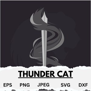Thunder Cat Vector Clipart Set, Thunder Cat Cut Files for Cricut ...