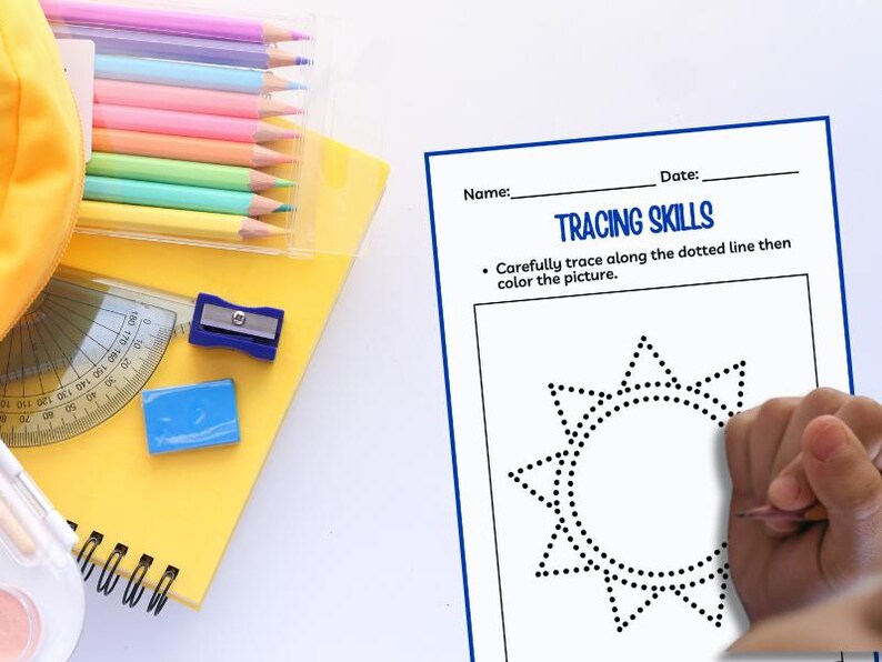 Animal and Shape Tracing Worksheets for Kids | Preschool & Kindergarten ...