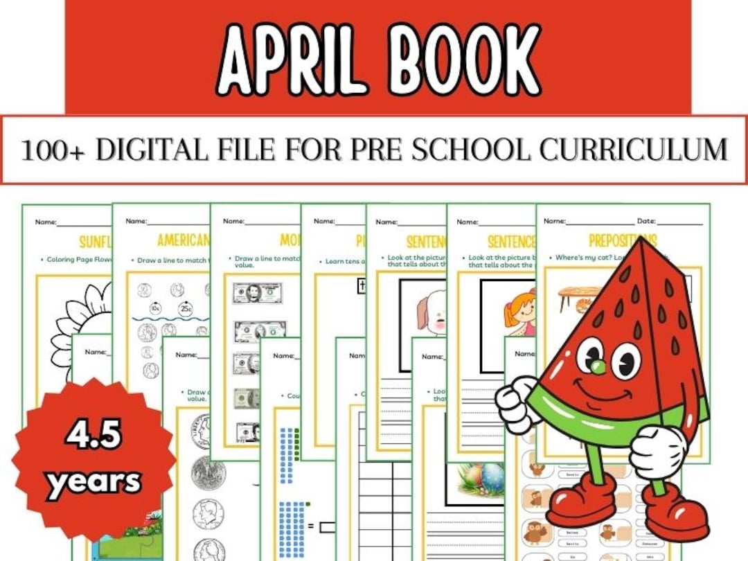 April K.G Curriculum April Learning Packet | April Preschool Printable ...