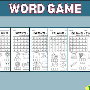 Toddler Homeschool Activities, CVC Words Book, Early Learning Literacy ...