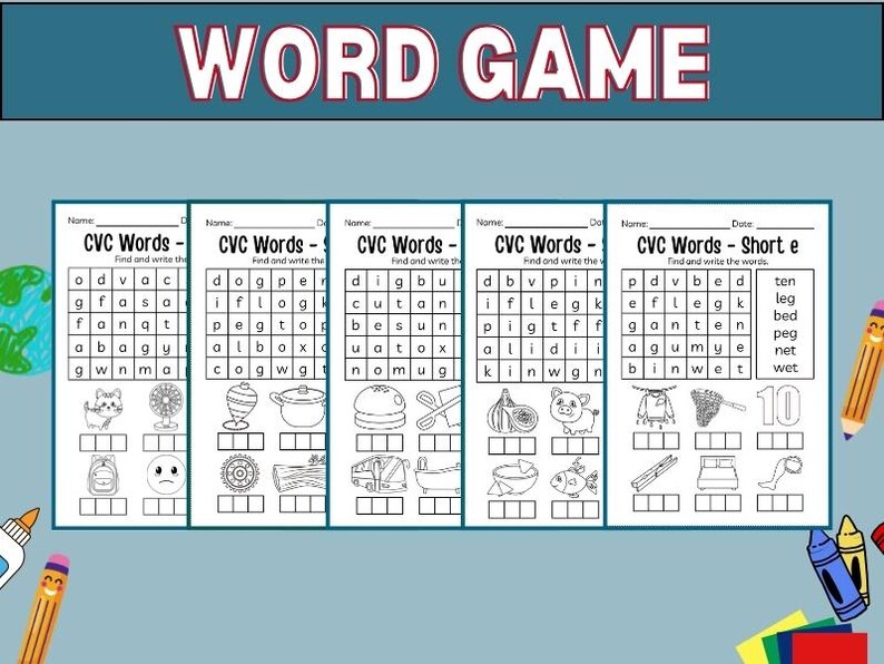 CVC Word Worksheets: Early Reading & Phonics With Pictures (PDF ...
