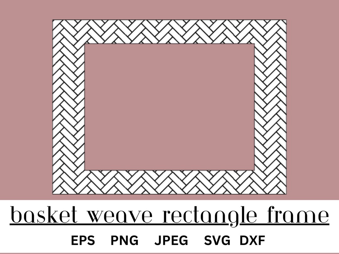 Basket Weave Rectangle Frame Svg, Seamless Basket Weave Tile Svg Png ...