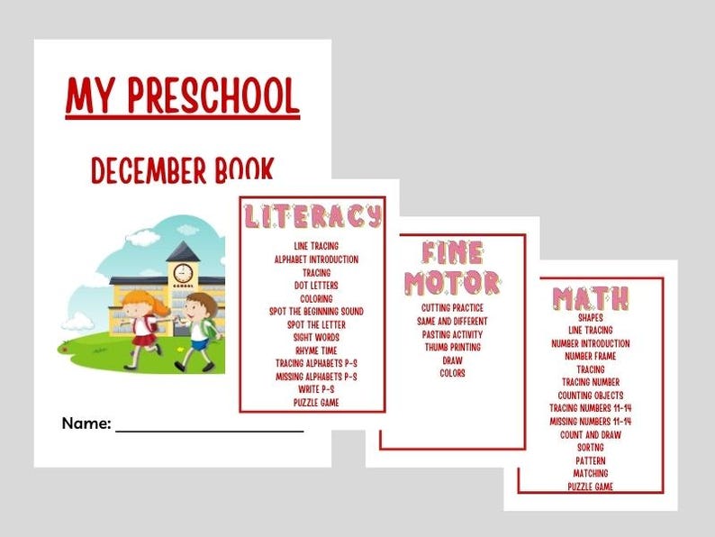 December Pre-k Curriculum Bundle Christmas Learning Packet Preschool ...