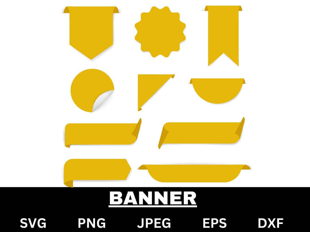 Bunting Banner Svg Bundle Scallop Banner Svg Bunting Flags Birthday