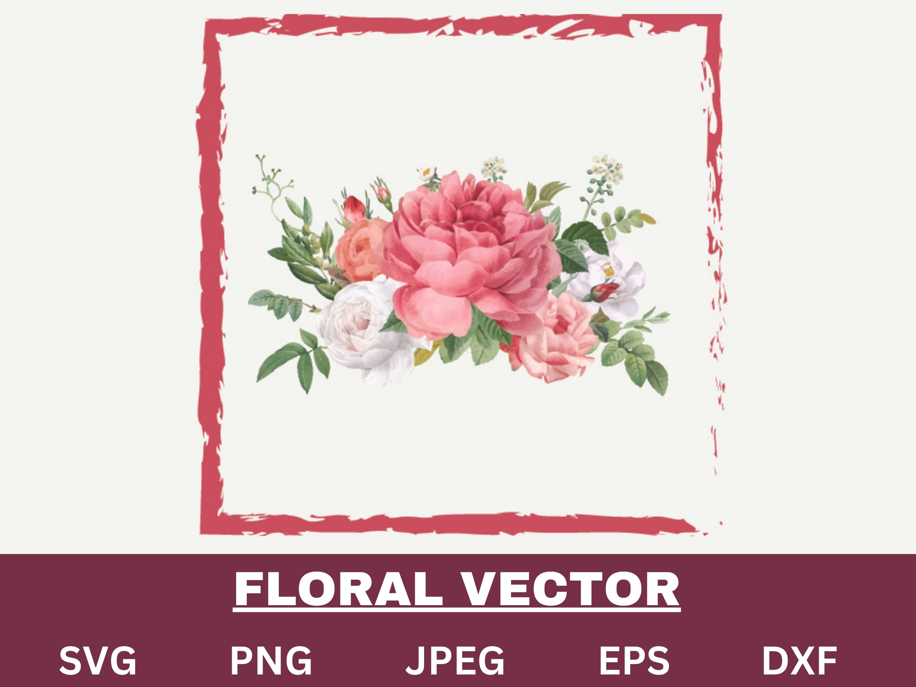Flower Pattern Svg, Floral Vector Svg Flower Svg Flower Background Svg ...
