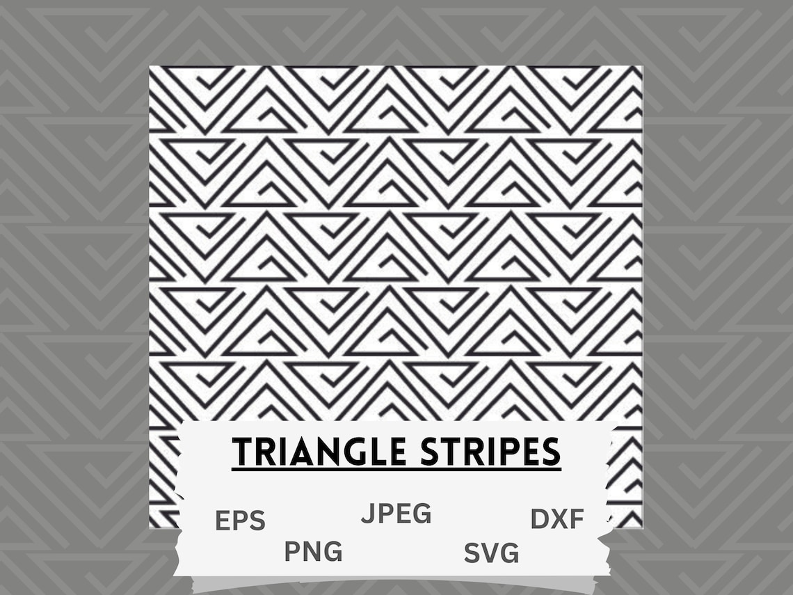 Triangle Pattern SVG, Instant Download, Monochrome Modern Pattern Cut ...