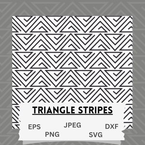 Triangle Pattern SVG, Instant Download, Monochrome Modern Pattern Cut ...