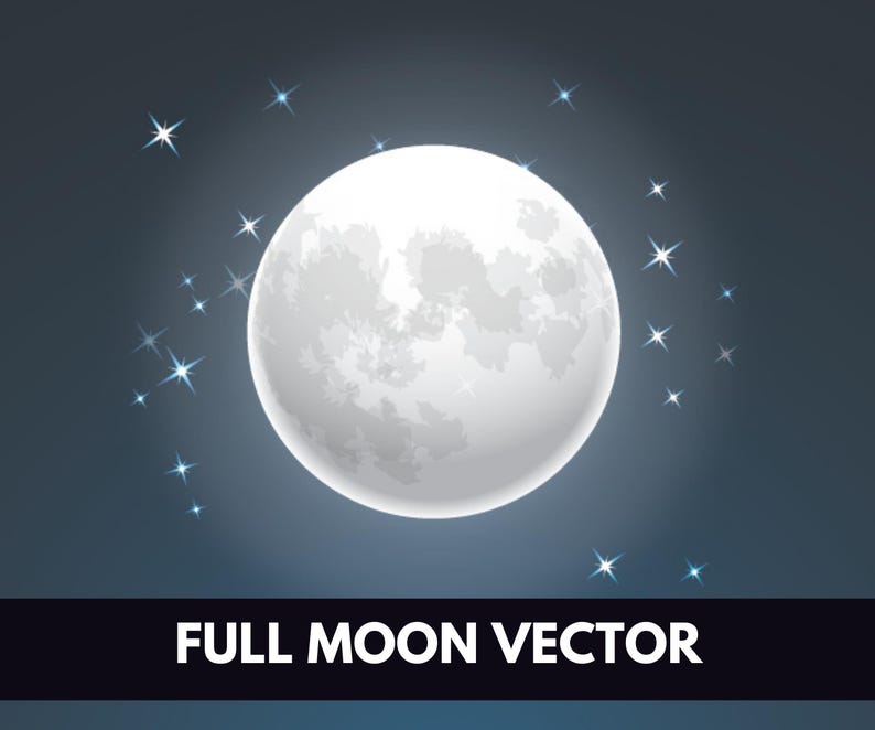 Moon Svg. Full Moon Svg. Digital SVG PNG DXF Files for Cricut ...