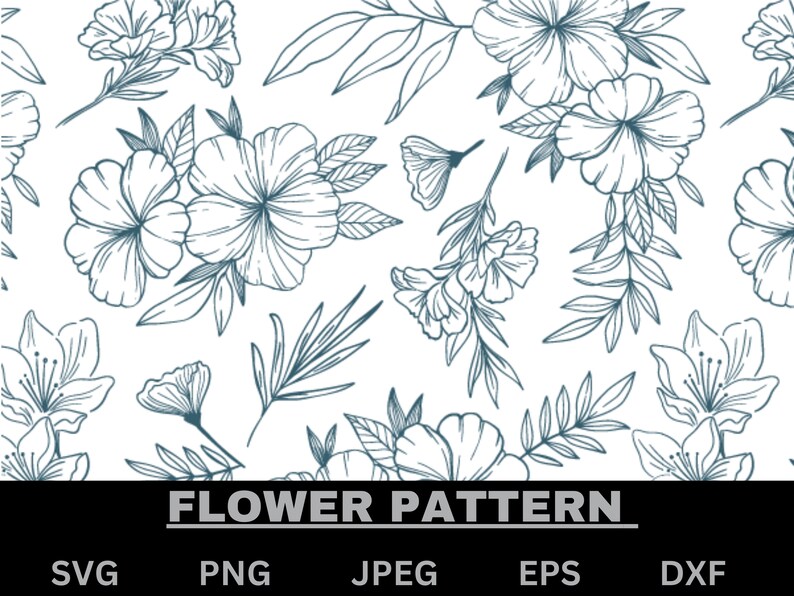 Flower Pattern Svg Flowers Svg, Spring Flowers Designs for Shirts Svg ...