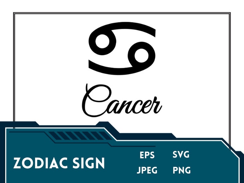 Cancer Zodiac Sign Svg Png Astrology Cancer Zodiac Clipart - Etsy
