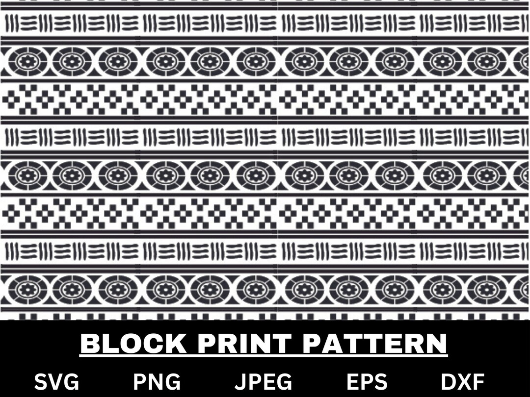 Block Print Pattern Svg Seamless Tribal Pattern Svg Aztec Pattern Svg ...