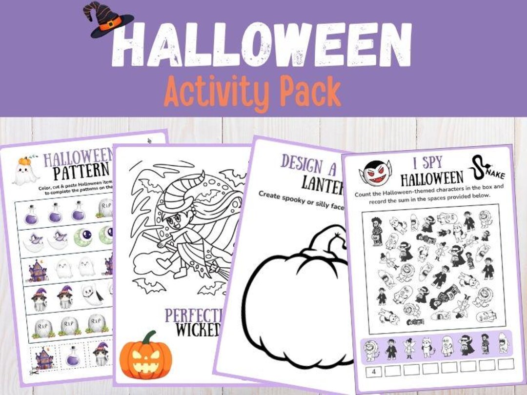 Halloween Activity Pages for Kids | Halloween Activity Bundle ...
