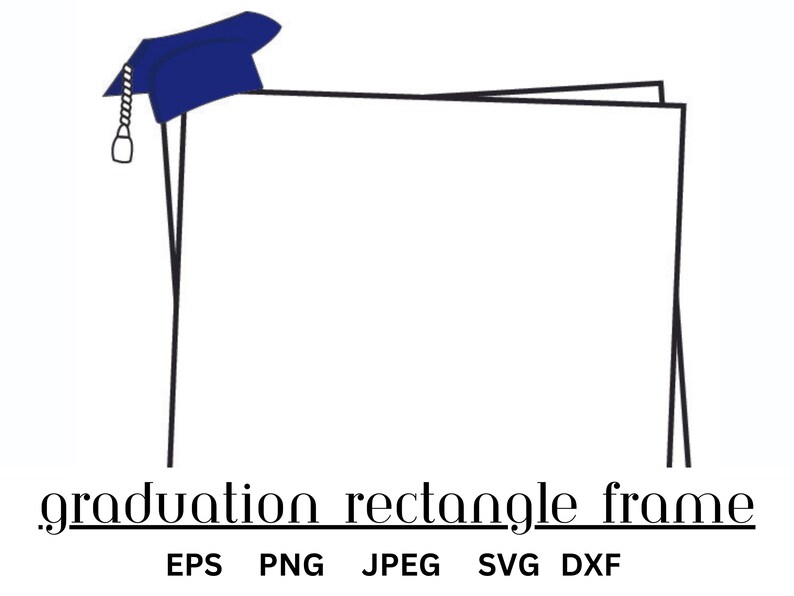 Graduation Rectangle Double Frame Svg Student Svg Graduation Cap Svg ...