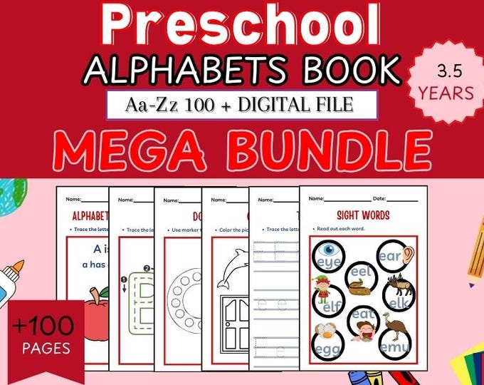 Letter of the Week Worksheets Printable, Alphabet Busy Book, Learning ...