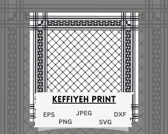 Keffiyeh Koufeye 8 Digital Clipart Images Bundle Instant Download PNG ...