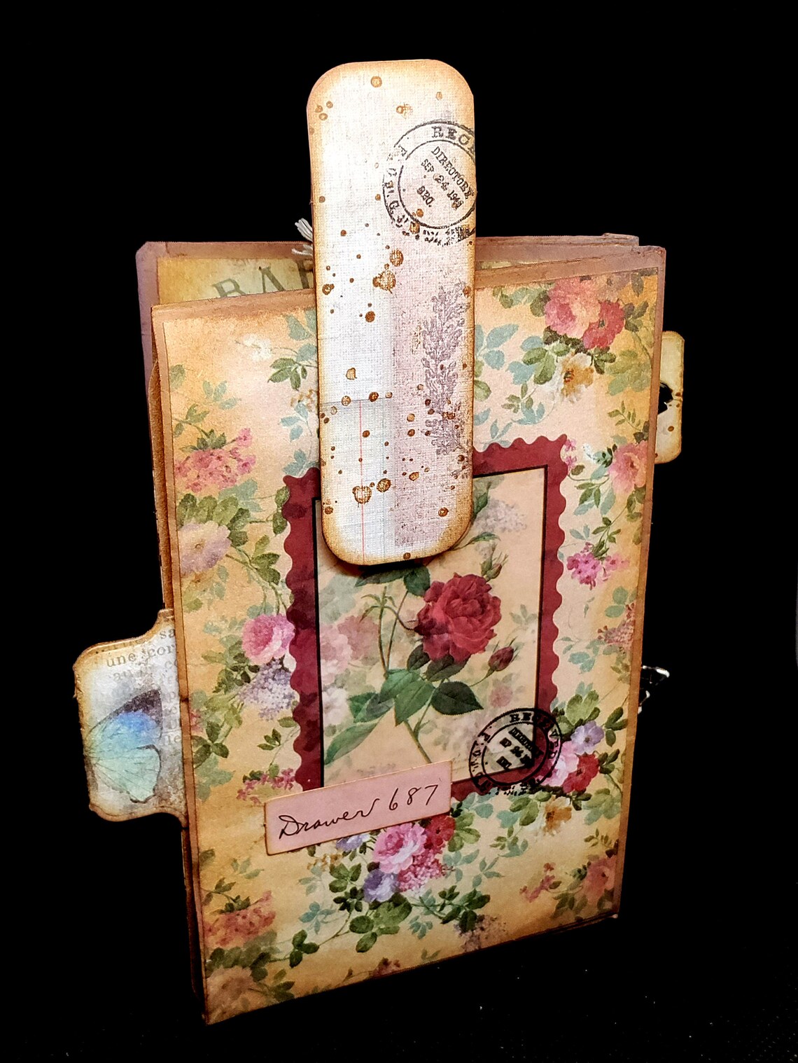 Paper Sack Junk Journal With Butterfly Dangle and Matching Hidden ...