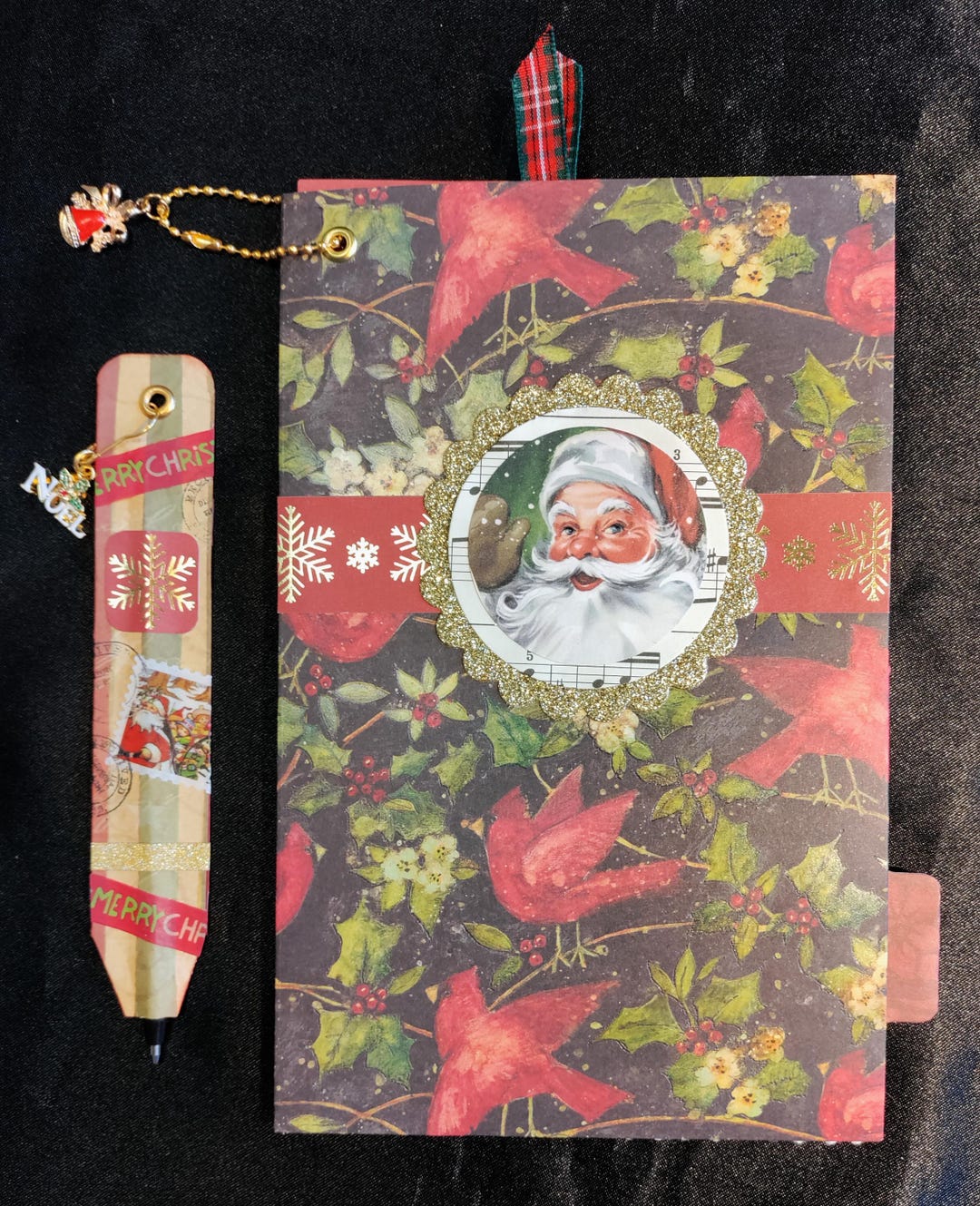 Santa Notepad Portfolio With Journaling Pen - Etsy