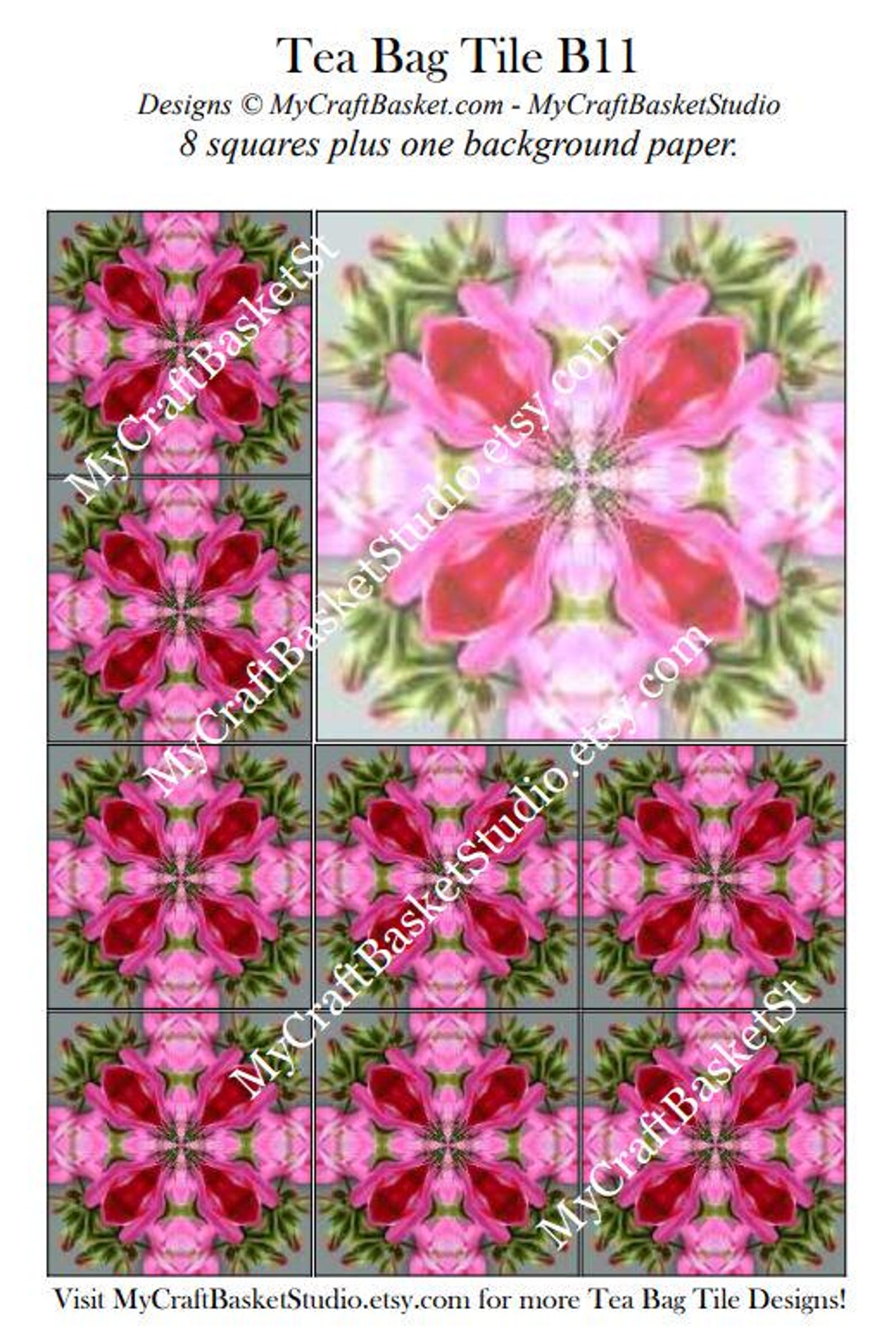 Tea Bag Tile B11 - Etsy